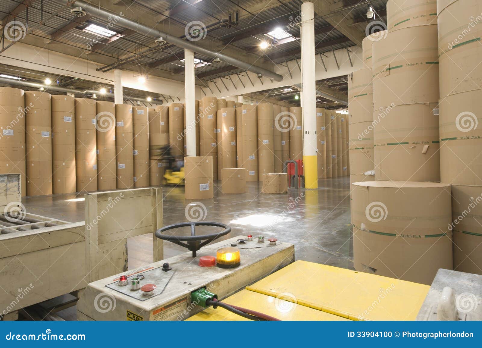 Huge Rolls of Paper in Newspaper Factory Stock Photo - Image of ...