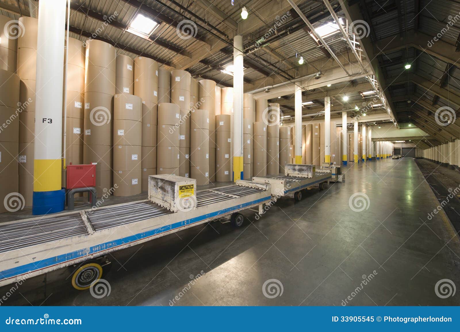Huge Rolls of Paper in Newspaper Factory Stock Image - Image of economy ...
