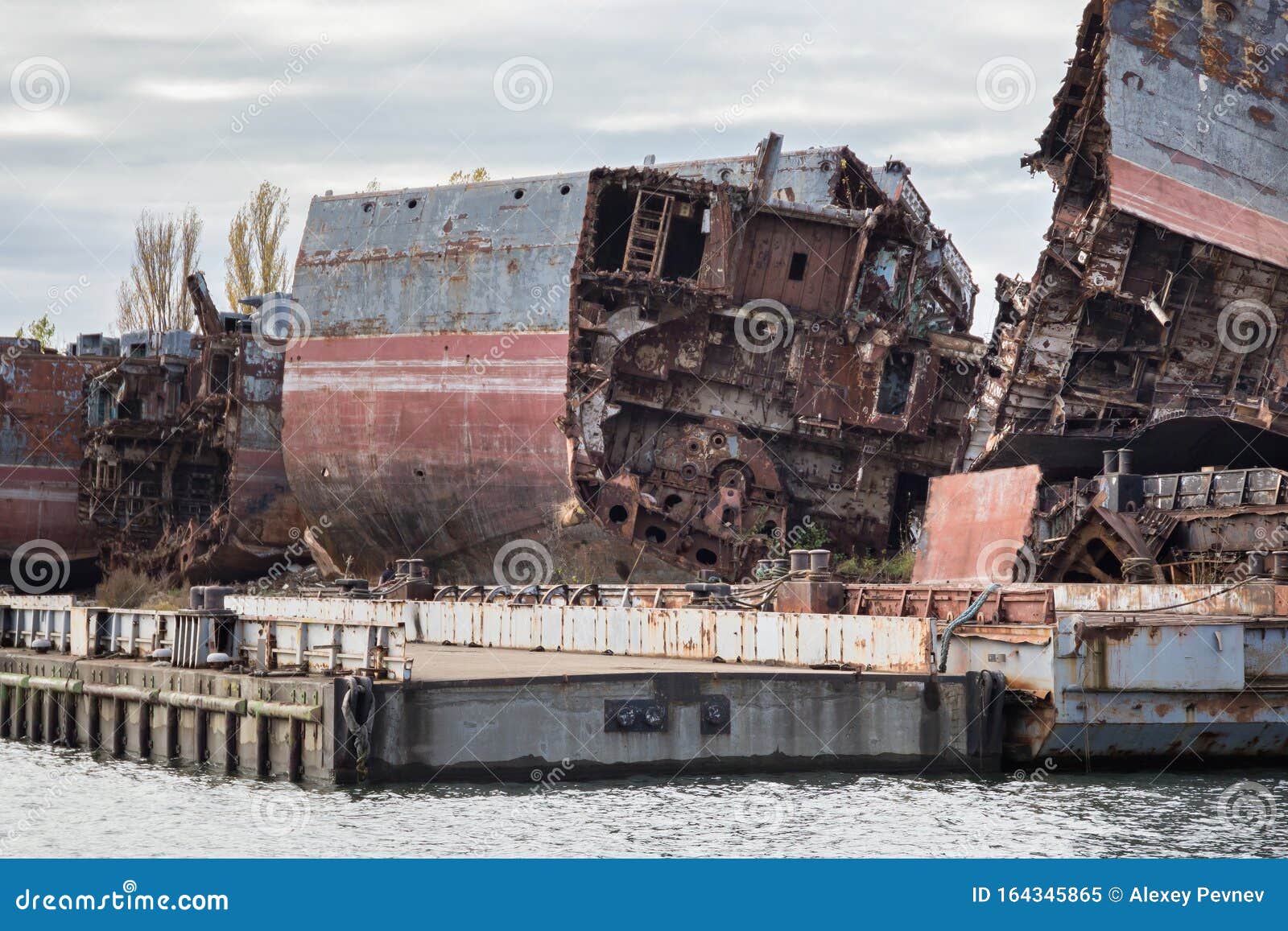 Huge Rusty Pieces of Decommissioned Marine Ship Stock Image - Image of ...