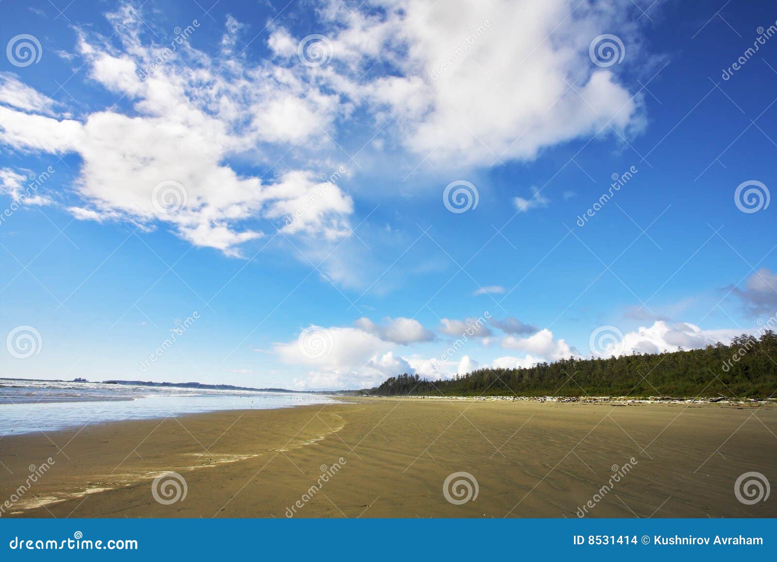 Huge Sandy Beach on a Midday Stock Photo - Image of ripple, horizontal ...