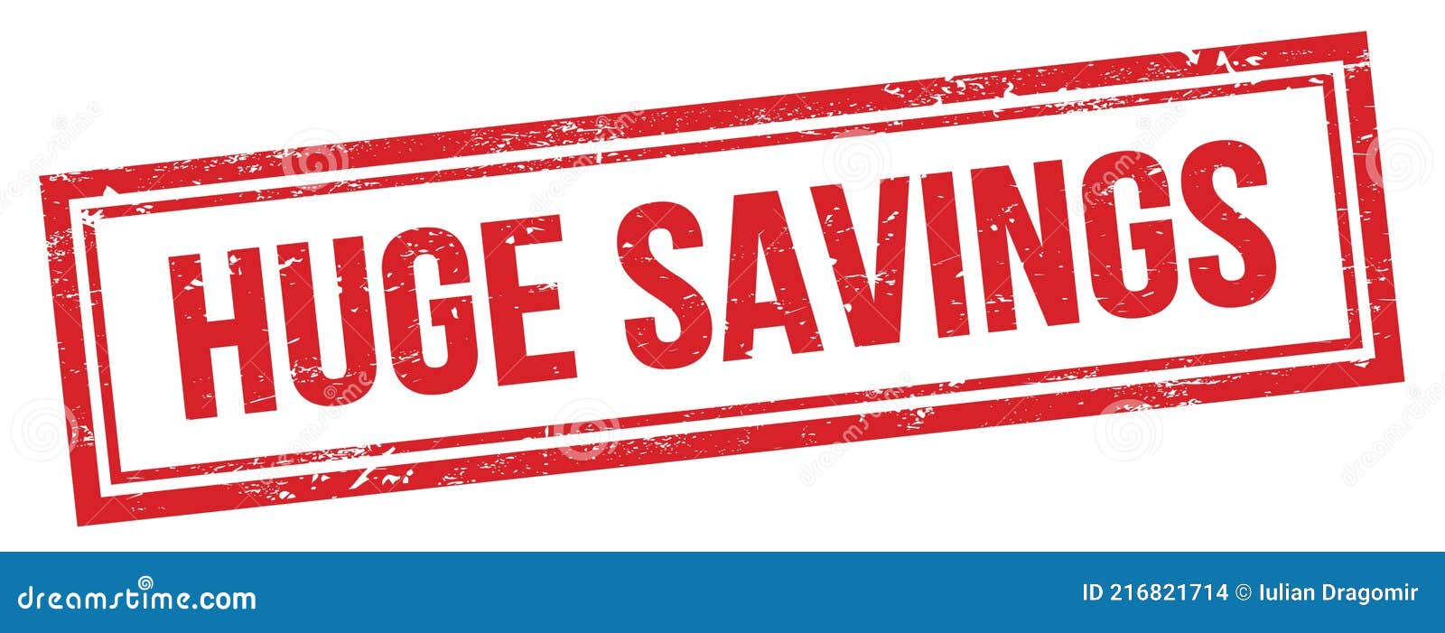 HUGE SAVINGS Text on Red Grungy Vintage Stamp Stock Illustration ...