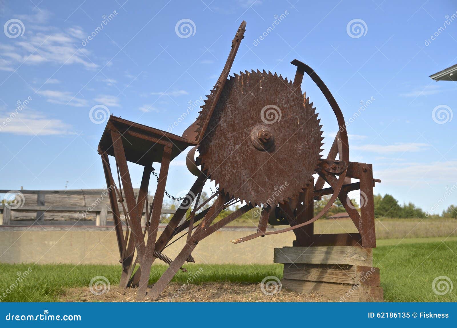 Huge Saw Blade for Cutting Wood and Logs Stock Image - Image of antique ...