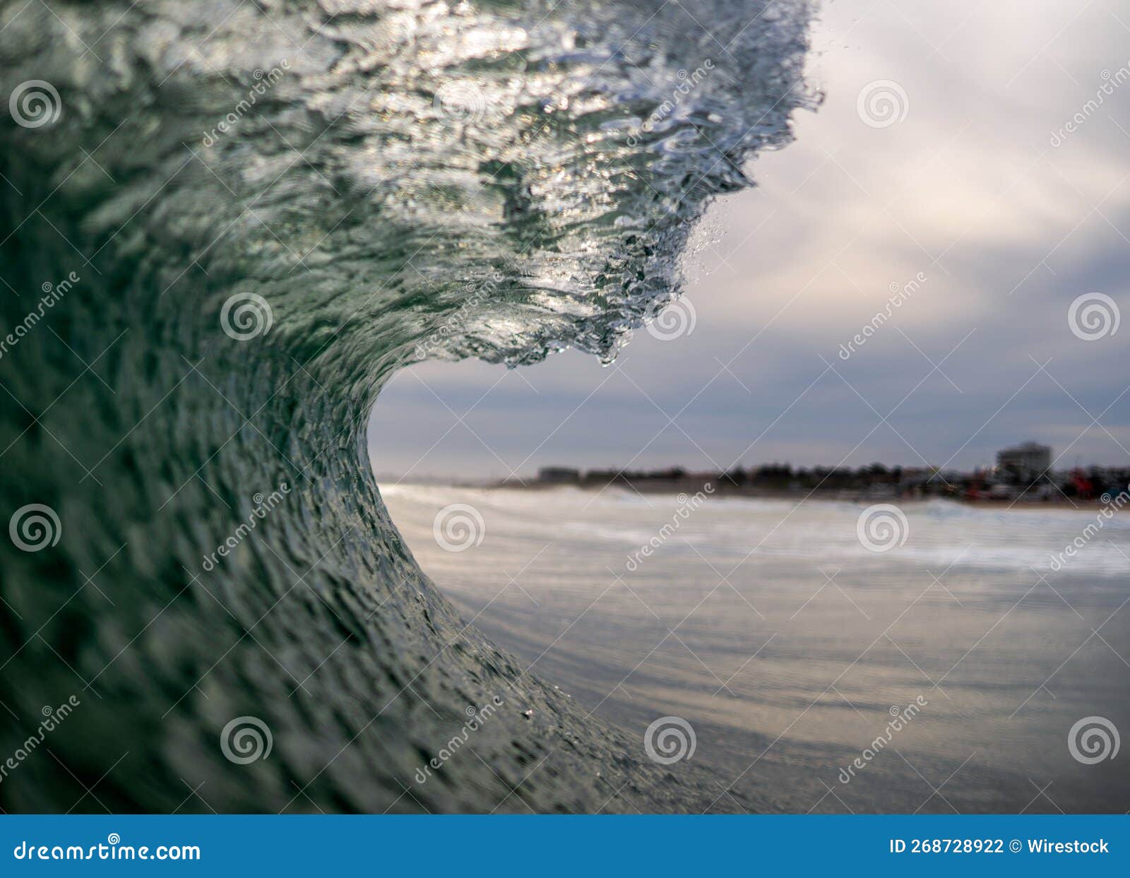Huge Sea Wave Breaking Beach Stock Photo - Image of waves, surface ...