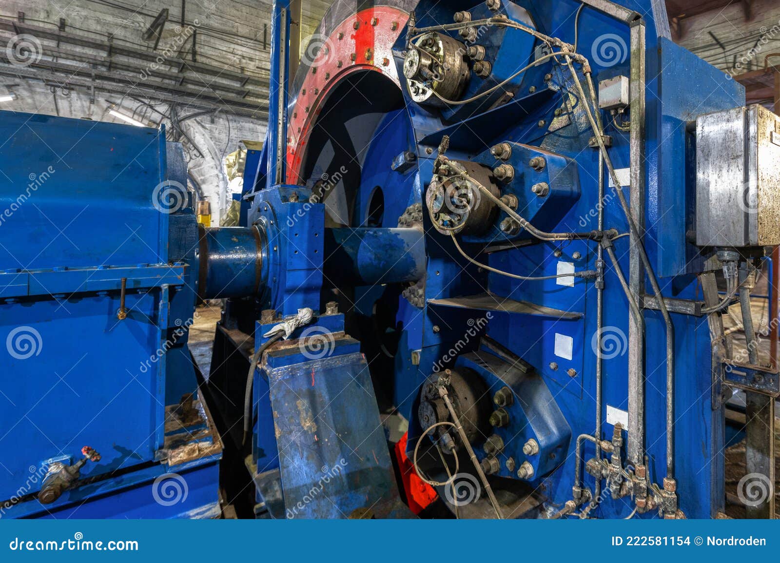 Huge Shaft Elevator Machine. Modern Equipment for Lifting and Lowering ...