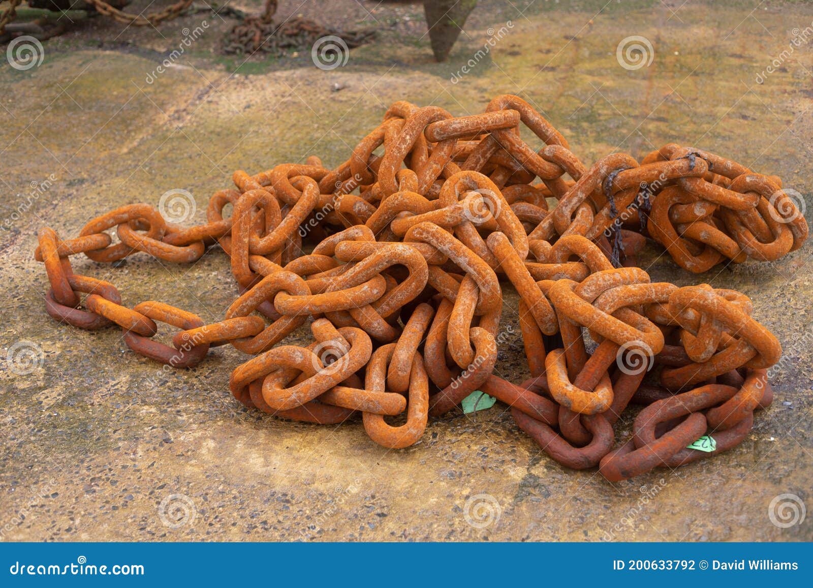 Huge Ships Chains Rusting in Dockyard Stock Photo - Image of chains ...