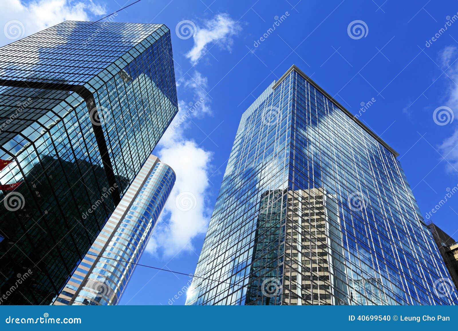 Huge Skyscraper with Glass Front in Hong Kong Stock Photo - Image of ...