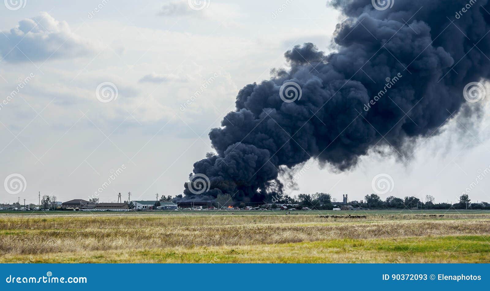 Huge smoke clouds stock image. Image of nature, emergency - 90372093