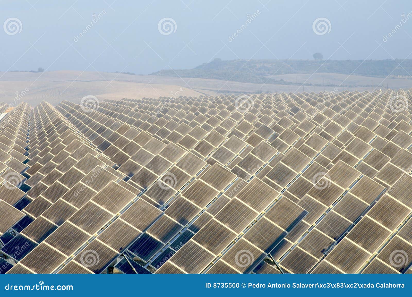Huge solar energy field stock photo. Image of aligned - 8735500