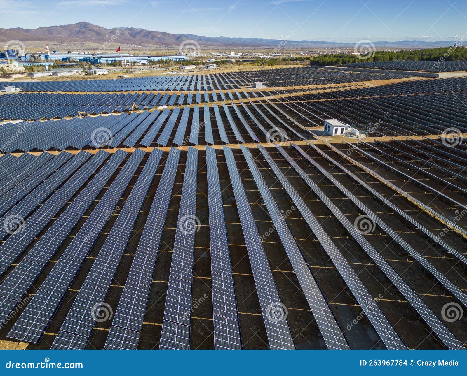 Huge Solar Panels and Power Generation Site Stock Photo - Image of ...