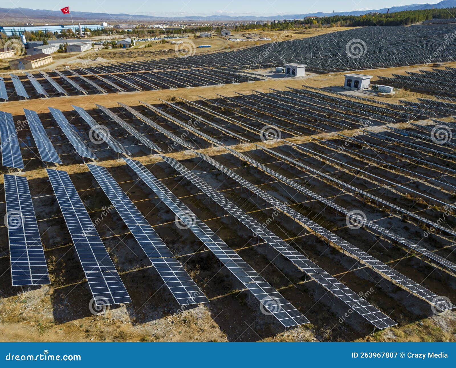 Huge Solar Panels and Power Generation Site Stock Image - Image of ...