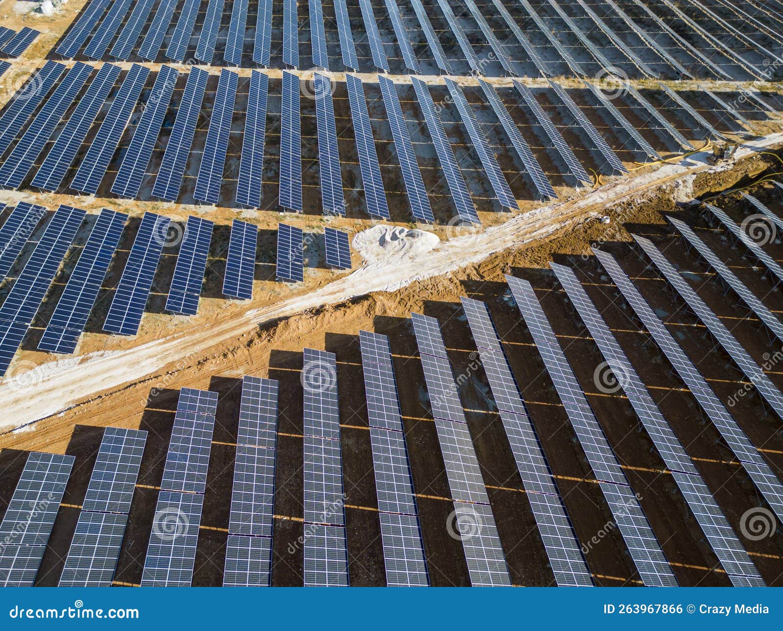 Huge Solar Panels and Power Generation Site Stock Photo - Image of site ...