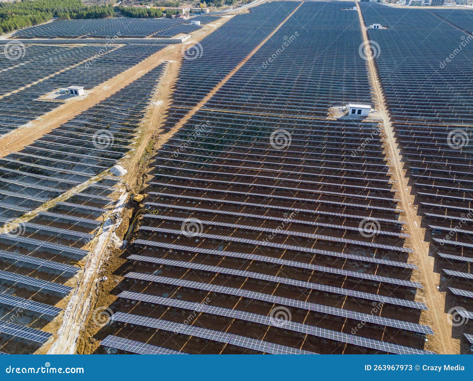 Huge Solar Panels and Power Generation Site Stock Image - Image of ...