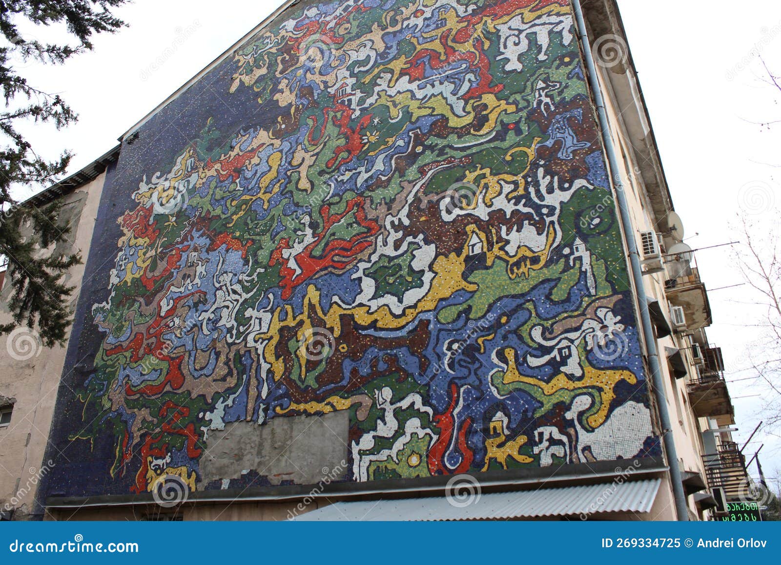 A Huge Soviet Colored Mosaic Depicting Various Patterns Editorial Image ...