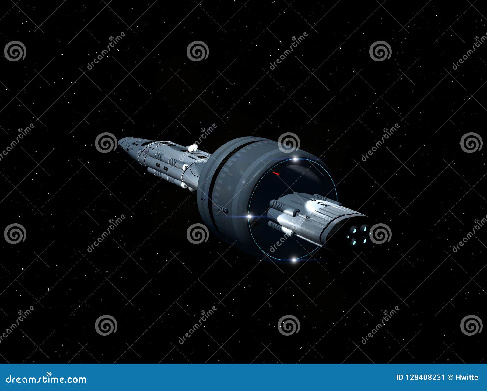 Space Ship Interstellar Flight 3d-Rendering Stock Illustration ...