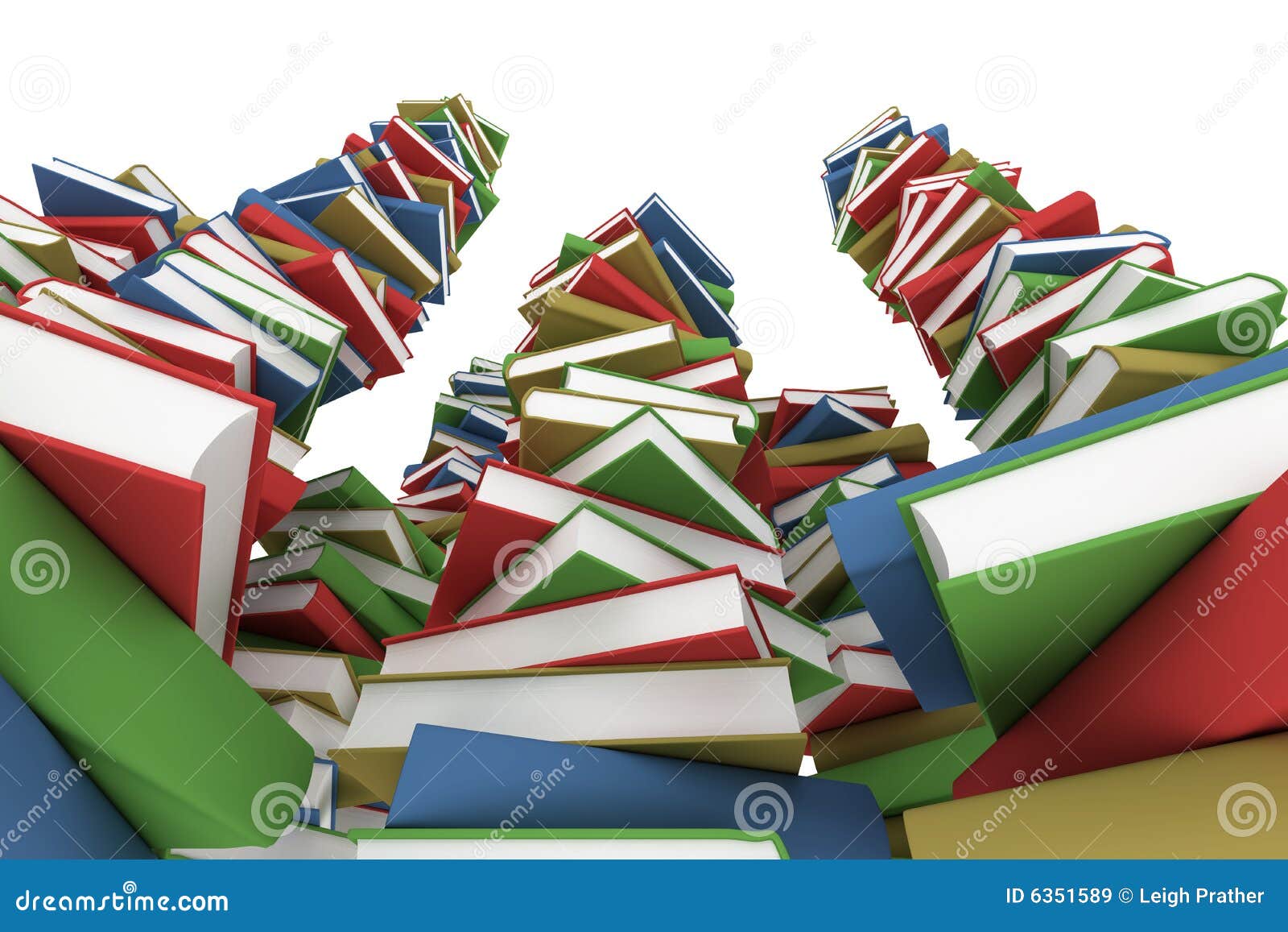 A Mound Of Books On A Table In A Librarys Ambiance Royalty-Free Stock ...