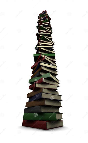 Huge stack of books stock illustration. Illustration of educational ...