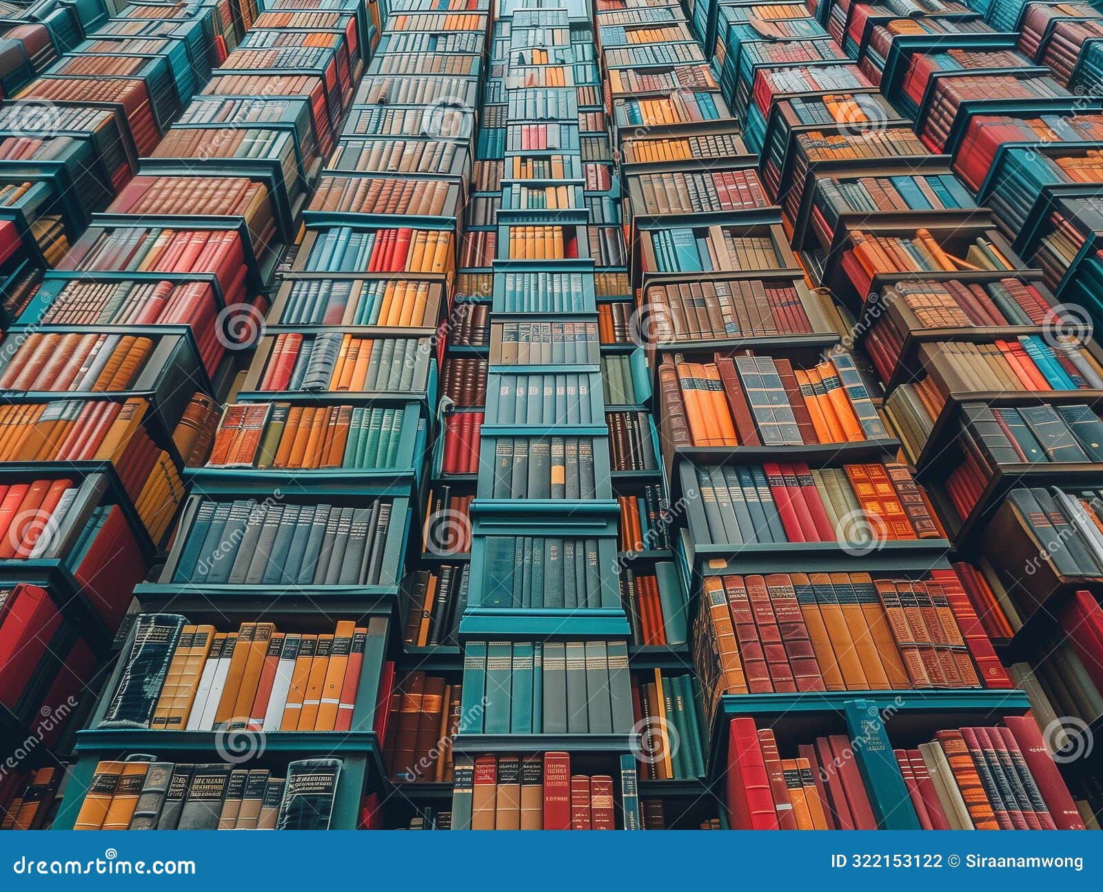 Huge Stack of Books Form Like a Building Stock Illustration ...