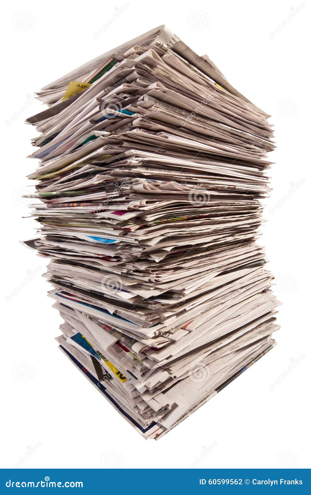 Tall Stack Of Newspapers