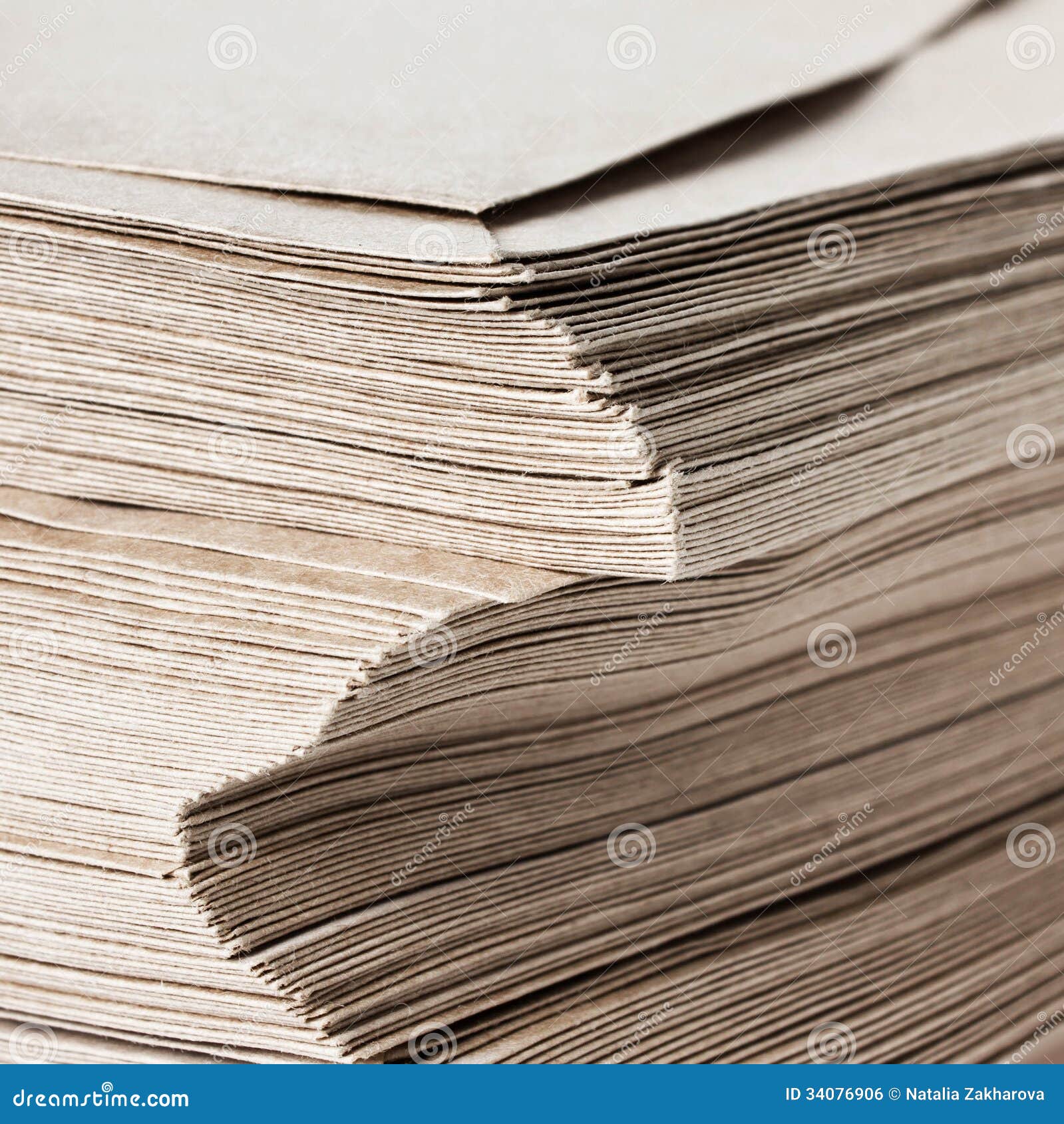 Huge Stack of Recycled Paper Envelopes Closeup. Business Concep Stock ...
