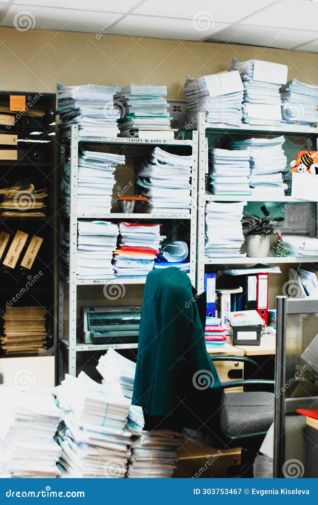 Huge Stacks of Documents. Power of Bureaucracy Stock Image - Image of ...