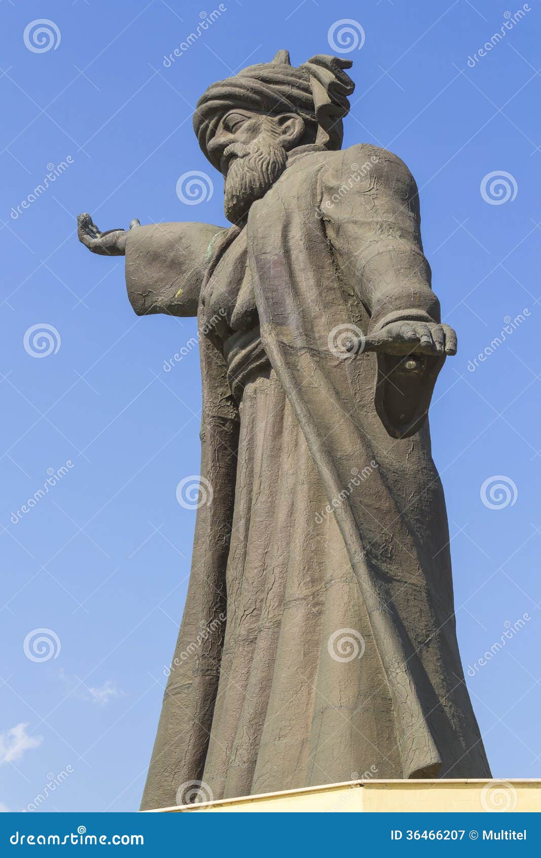 Huge statue of Mevlana stock image. Image of architecture - 36466207
