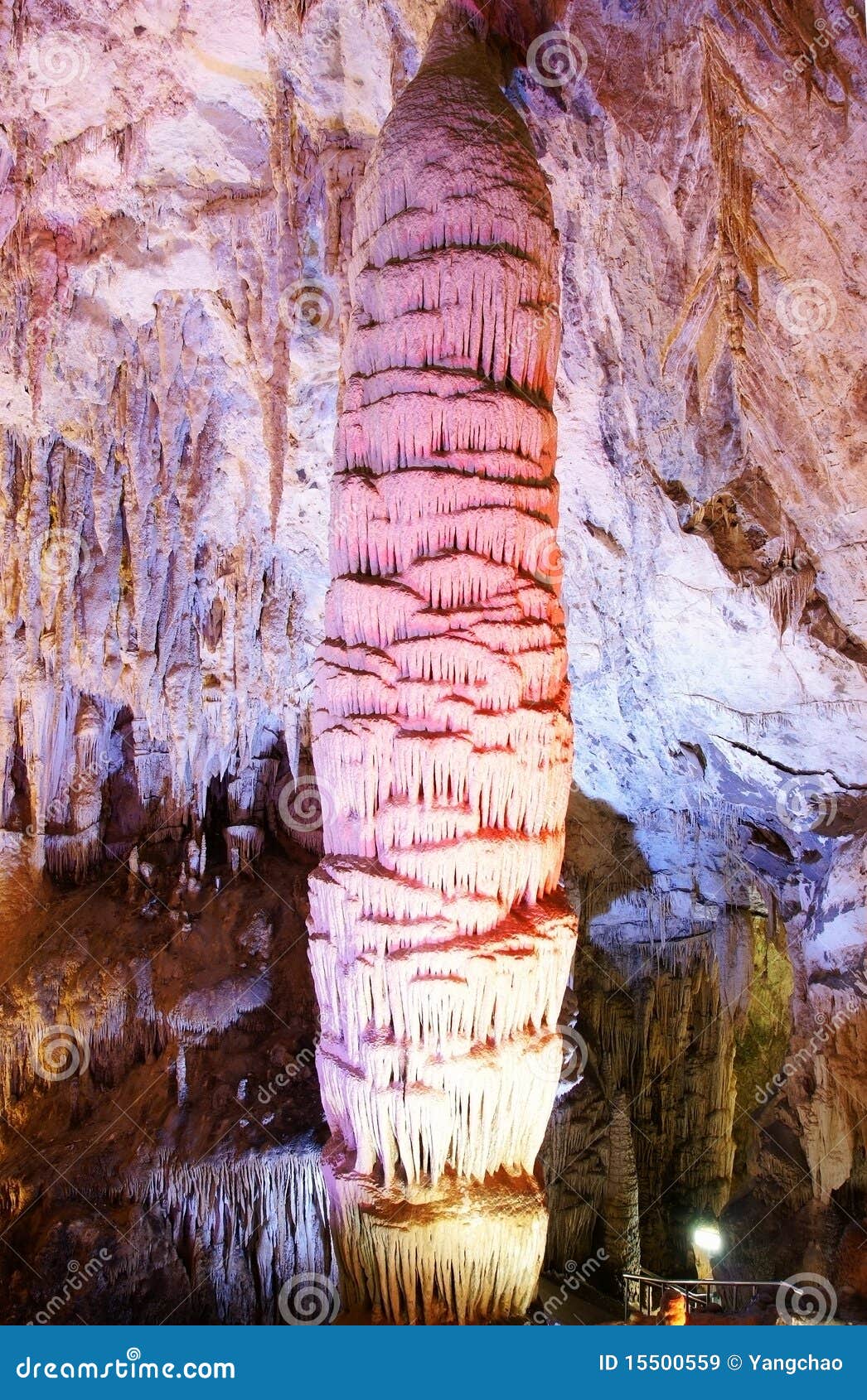 Huge stelae and stalactite stock image. Image of crevice - 15500559