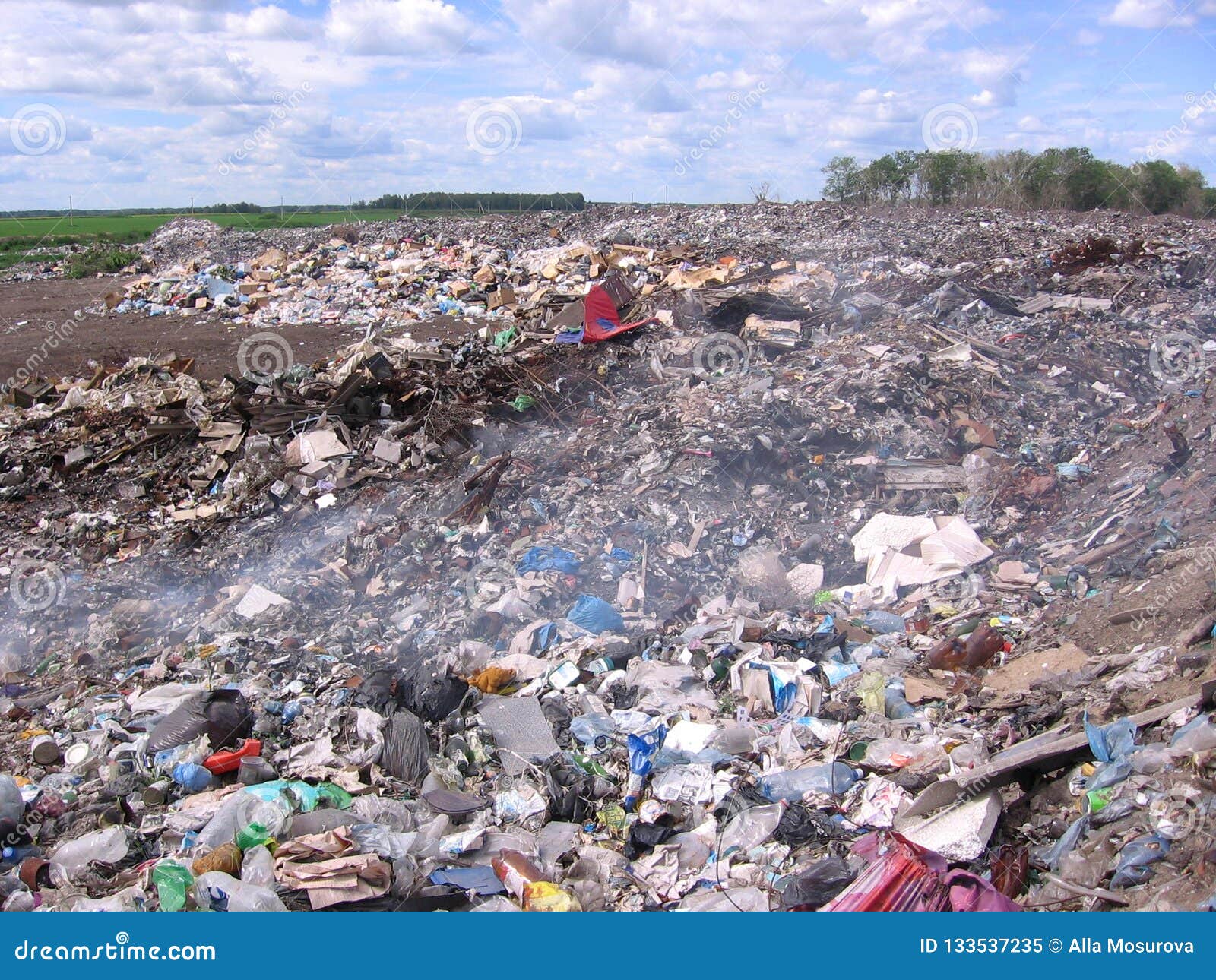 A Huge Stinking Dump of Garbage on the Ground Infection Under the Open ...