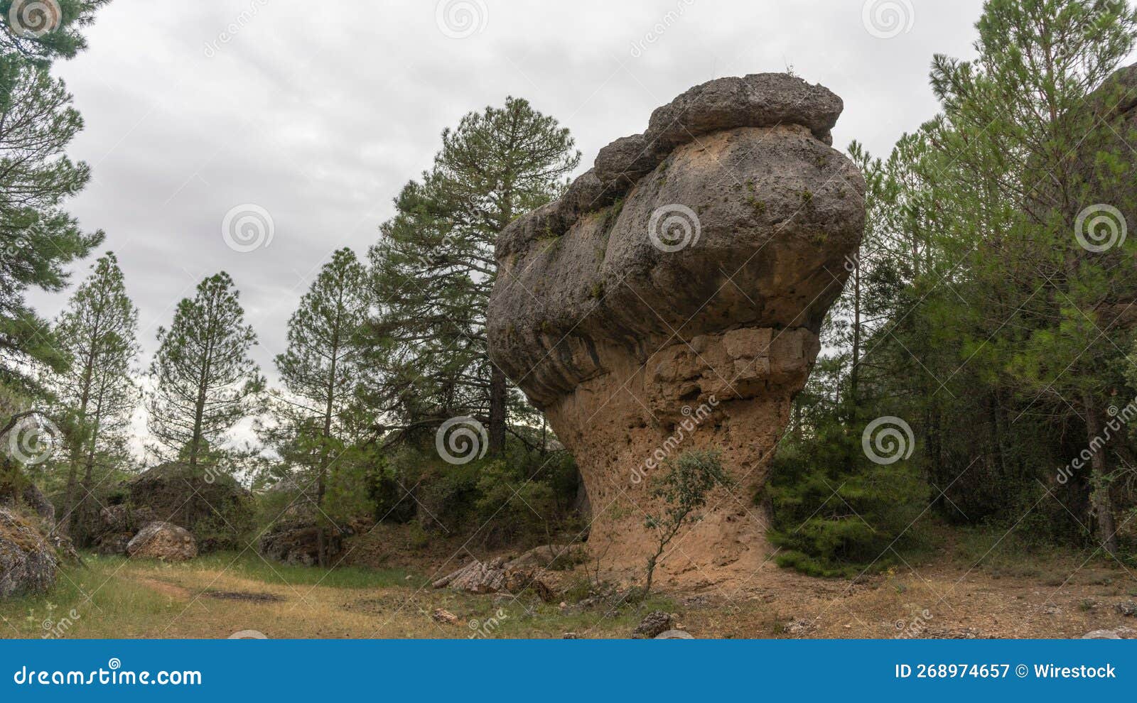 Huge Stone in the Enchanted City of Cuenca, Spain Stock Image - Image ...