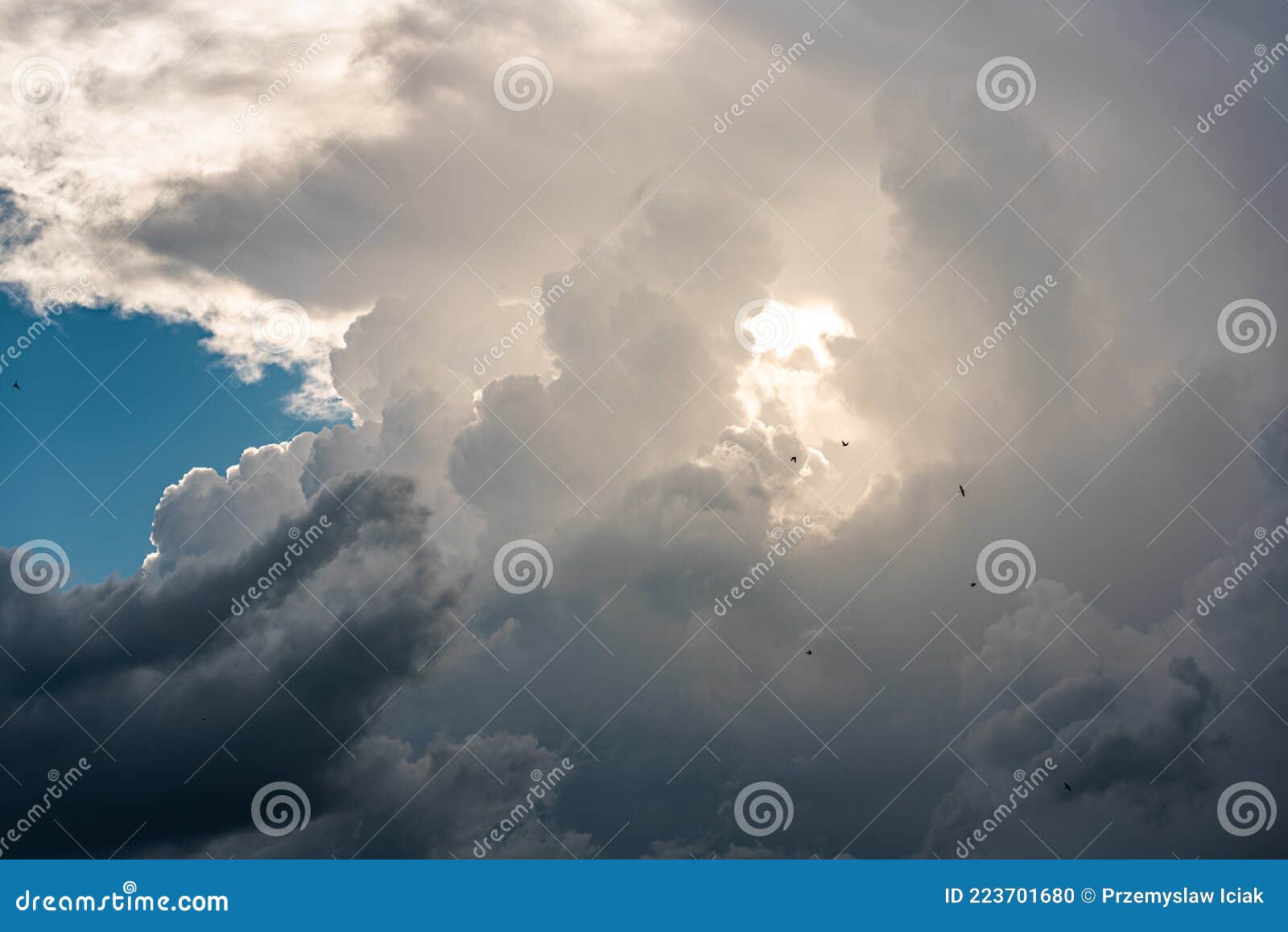 Huge Storm Cloud, Tower Cumulus and Cumulonimbus Cloud Stock Photo ...