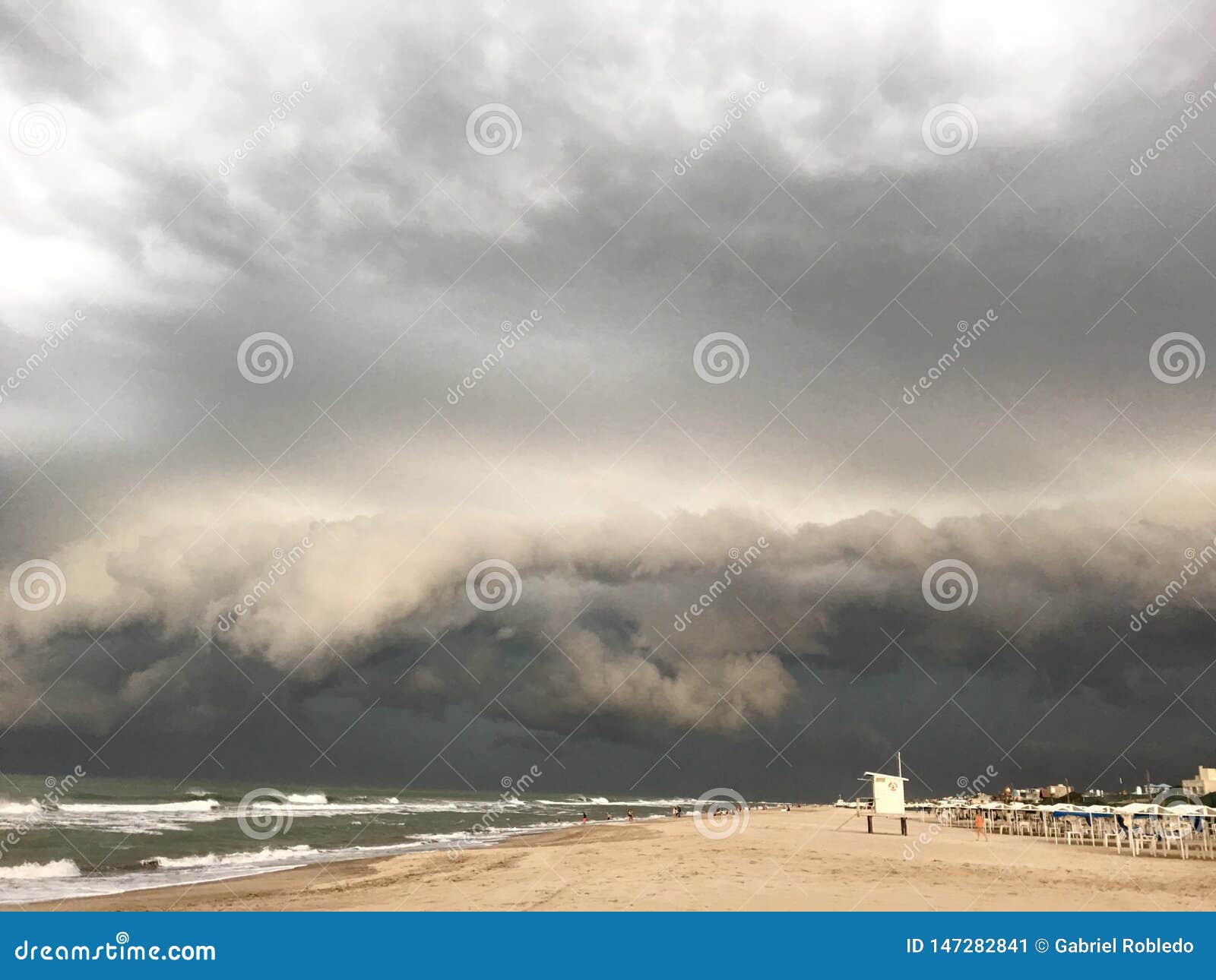 Storm at the beach stock image. Image of storm, coast - 147282841