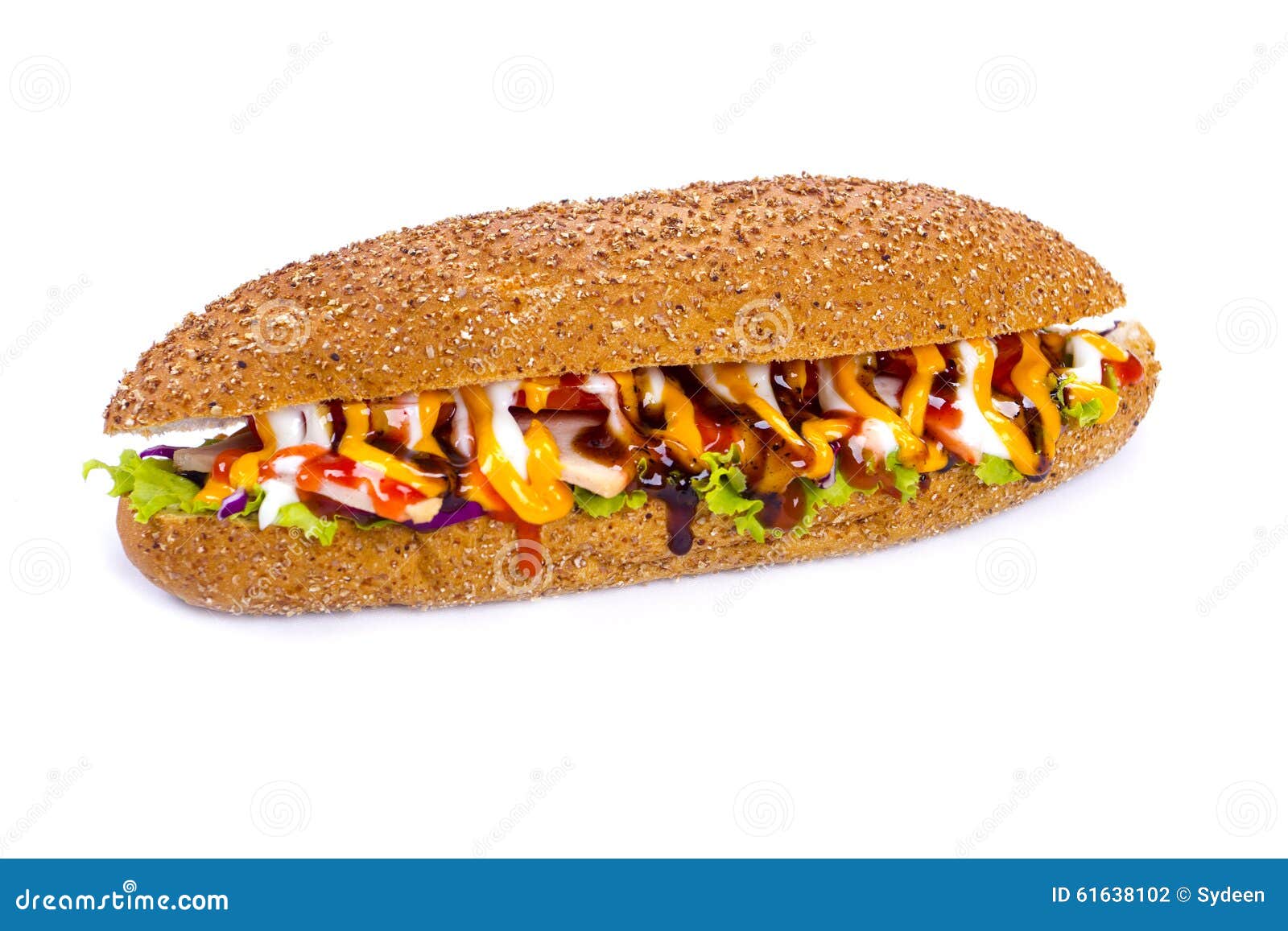 Huge sub sandwich stock photo. Image of fresh, snack - 61638102