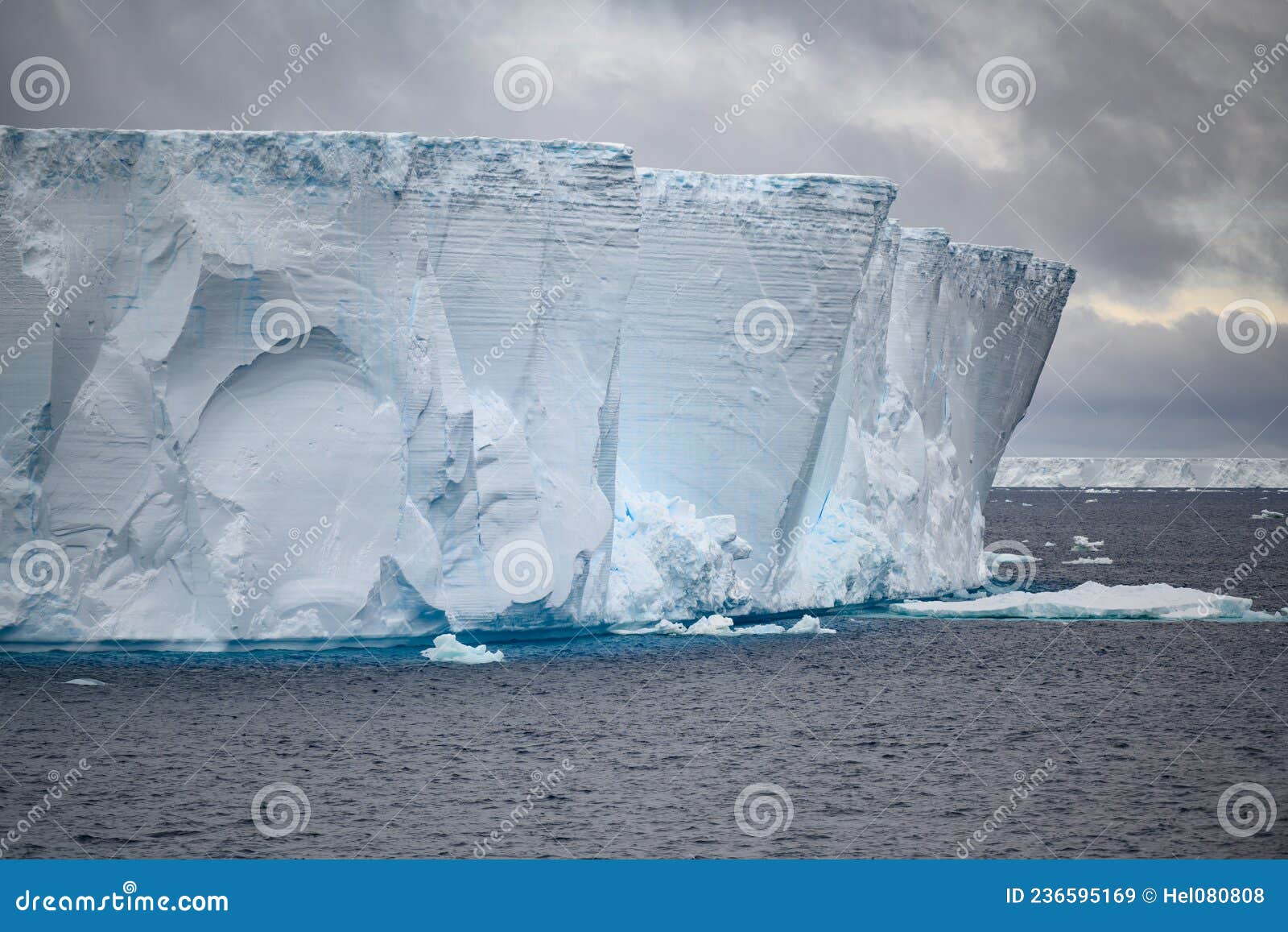 Huge Table Ice Mountain, Iceberg in Southern Ocean, Antarctica Stock ...