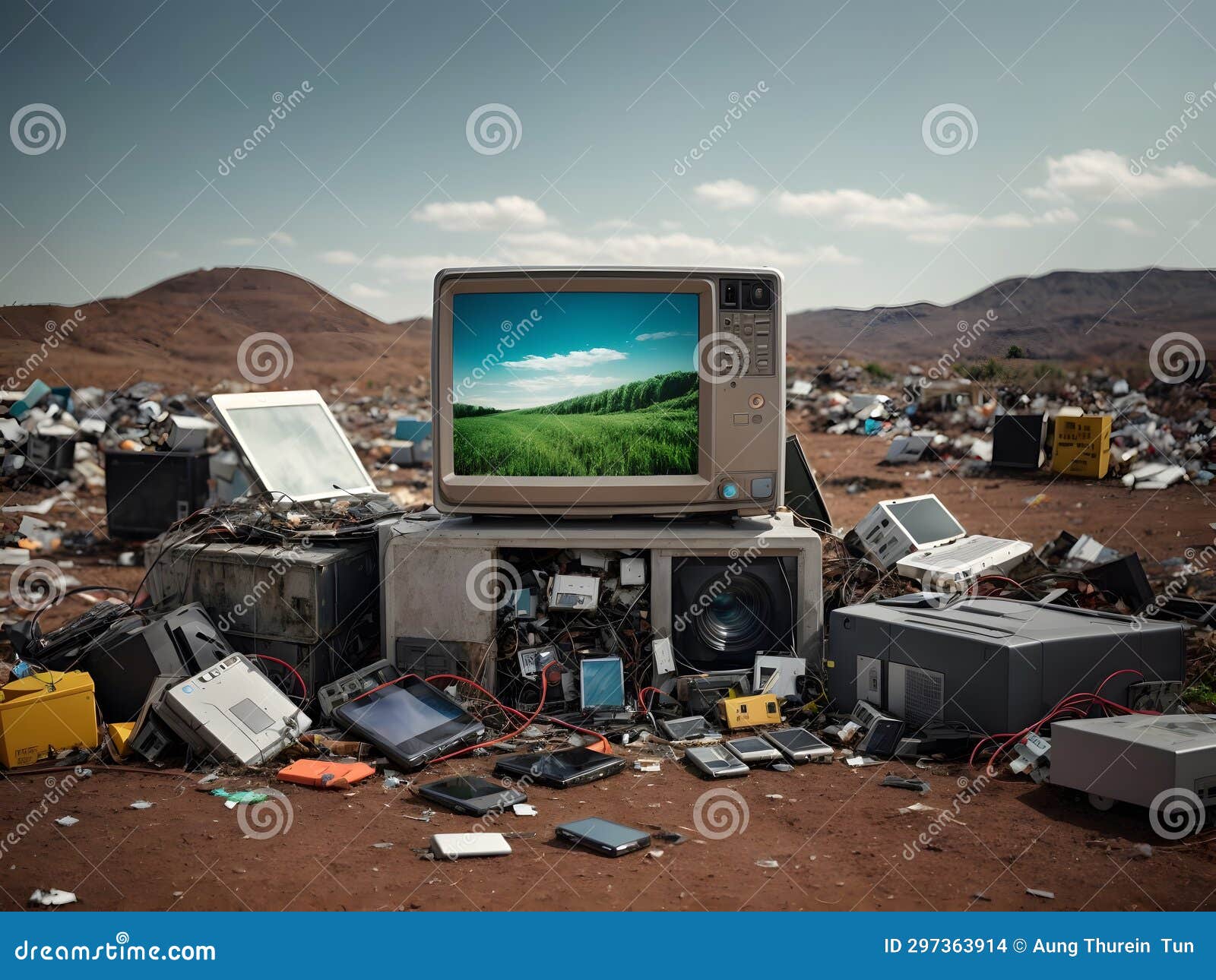 E Waste Recycling Becomes a Challenge Stock Photo - Image of scrap ...