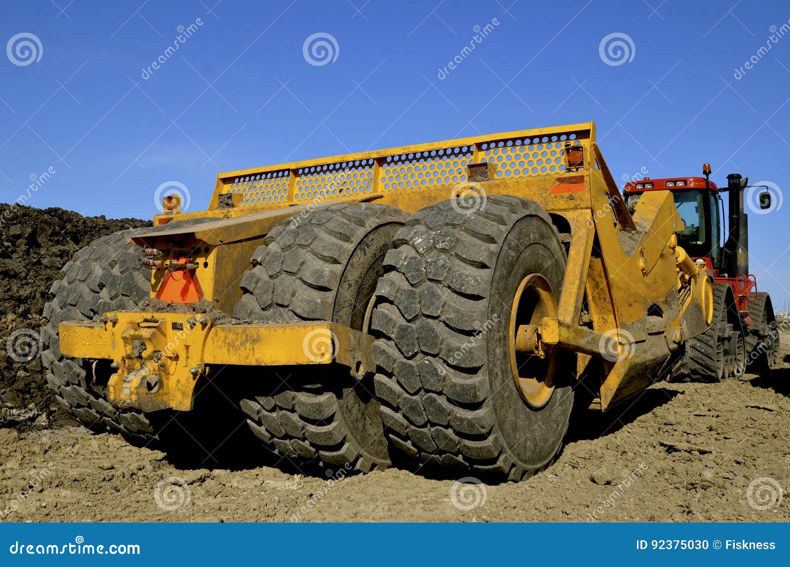 Huge Tires of an Earth Scraper Stock Photo - Image of tires, massive ...