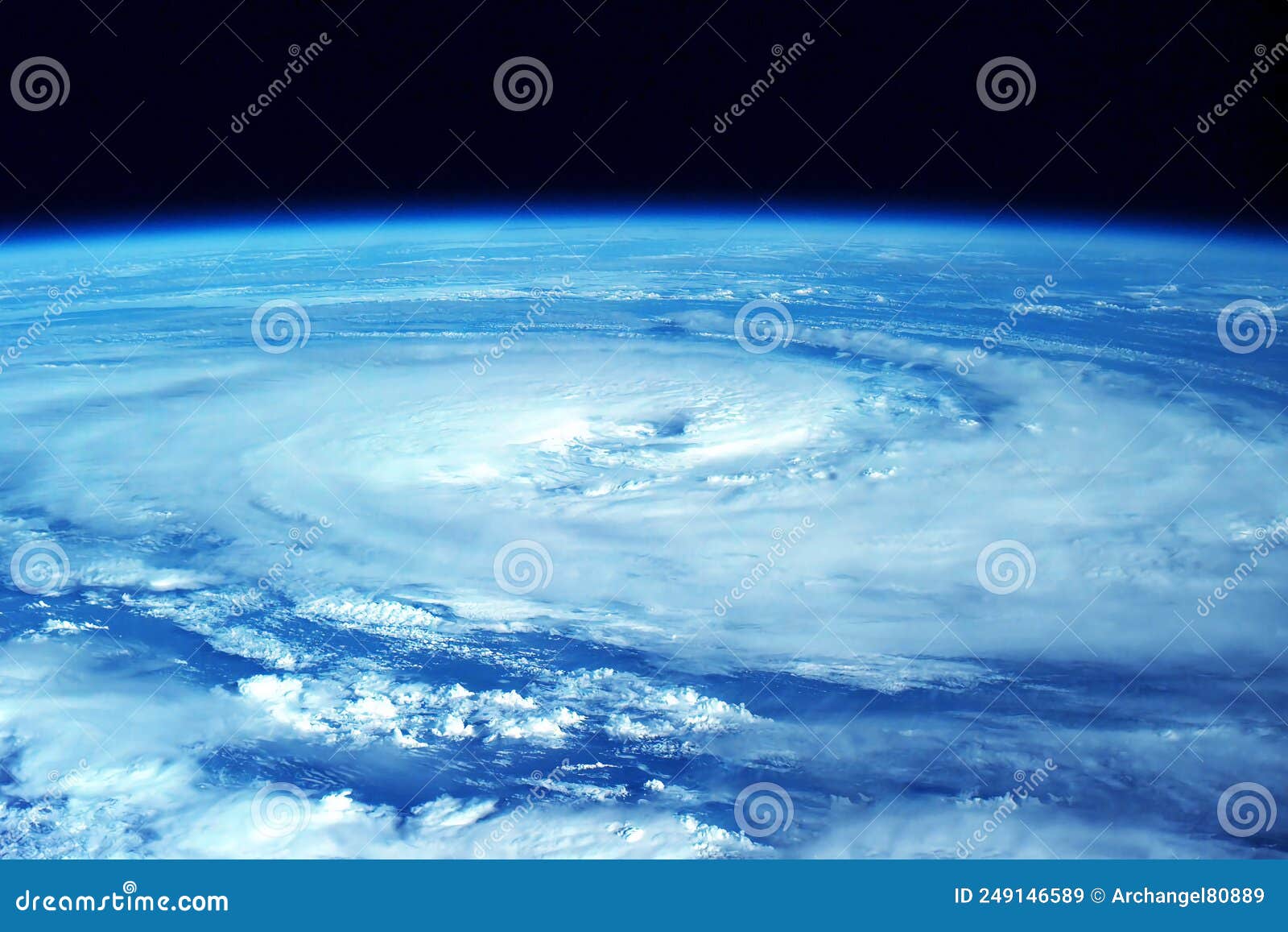 A Huge Tornado, a Cyclone from Space. Stock Image - Image of storm ...
