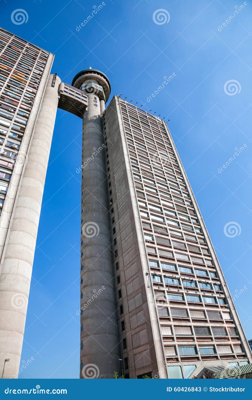 Huge Tower Building in Belgrade Stock Image - Image of cloud, landmark ...
