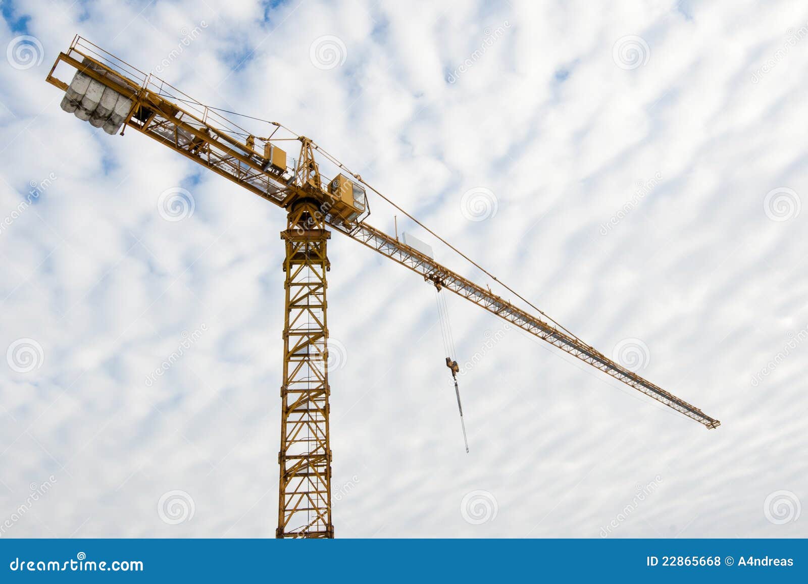 Huge Tower Crane at a Building Site Stock Photo - Image of equipment ...