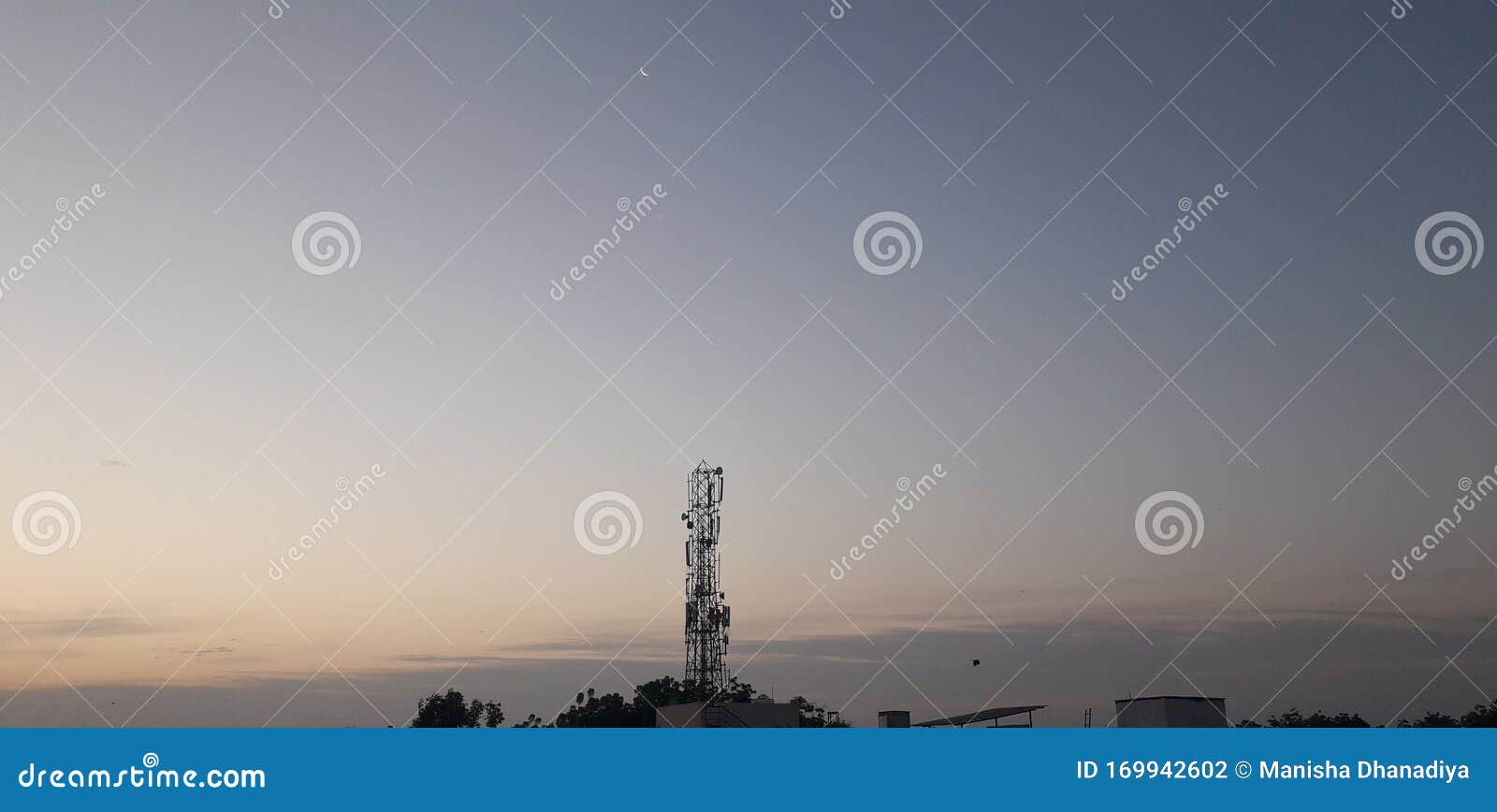 A Huge Tower Looking Beautiful in the Morning Stock Photo - Image of ...