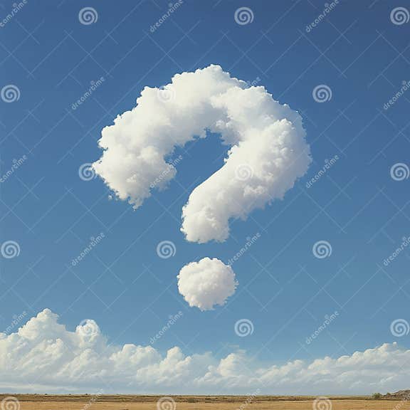 A Huge Towering Question Mark Cloud Floating in a Blue Sky, Stock Photo ...