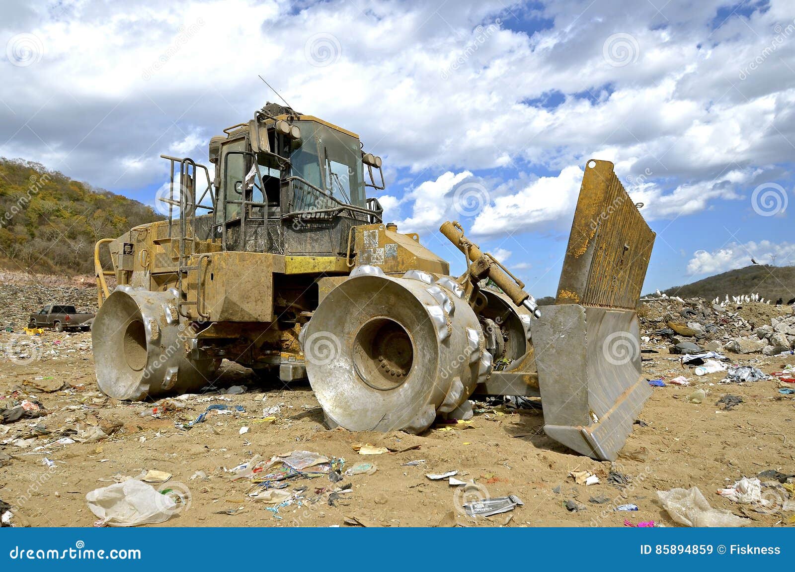 Huge Landfill Of Trash And Recycles With Old Couch In Forefront ...