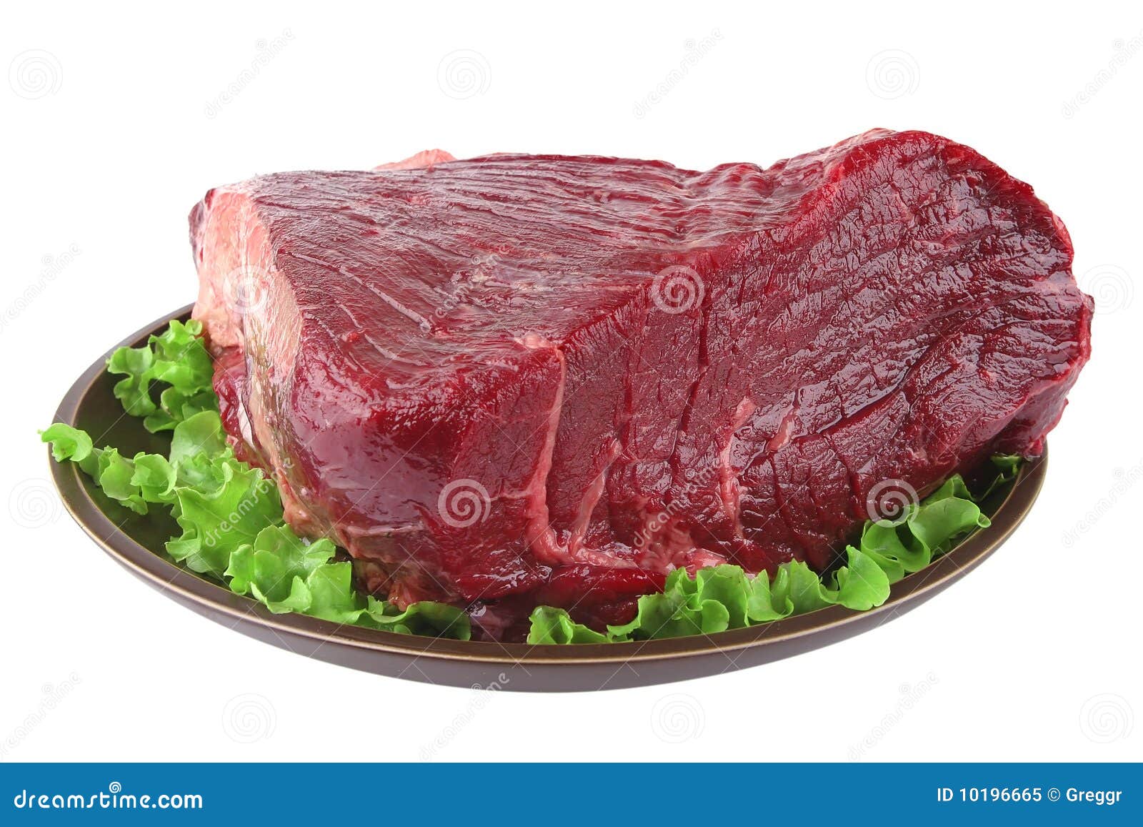 Huge Uncooked Meat on Plate Stock Image - Image of muscle, beefsteak ...