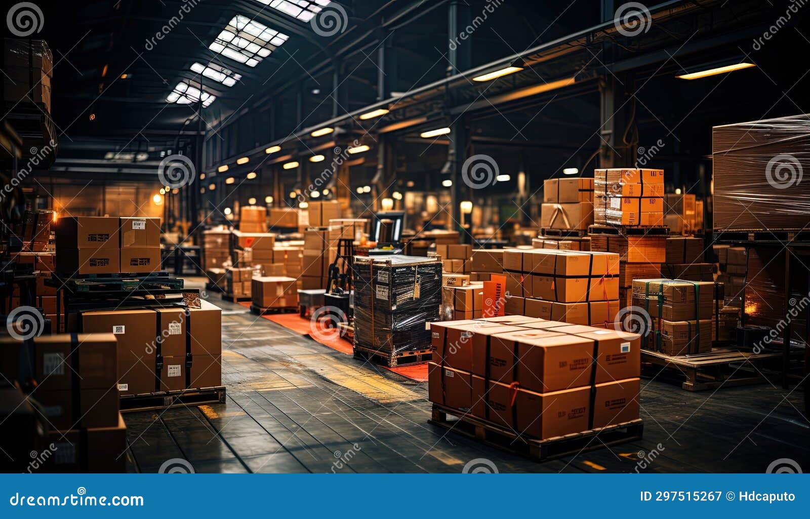 Huge Warehouse Full of Cardboard Boxes Ready To Distribute Stock ...