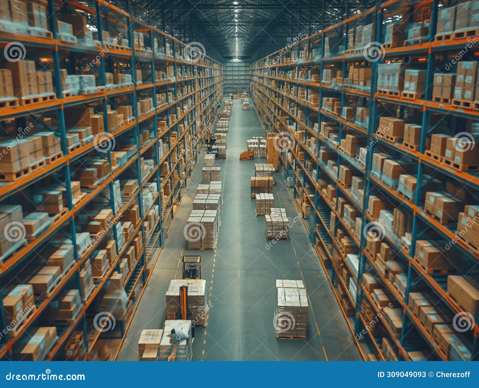 Huge warehouse with racks stock image. Image of logistic - 309049093