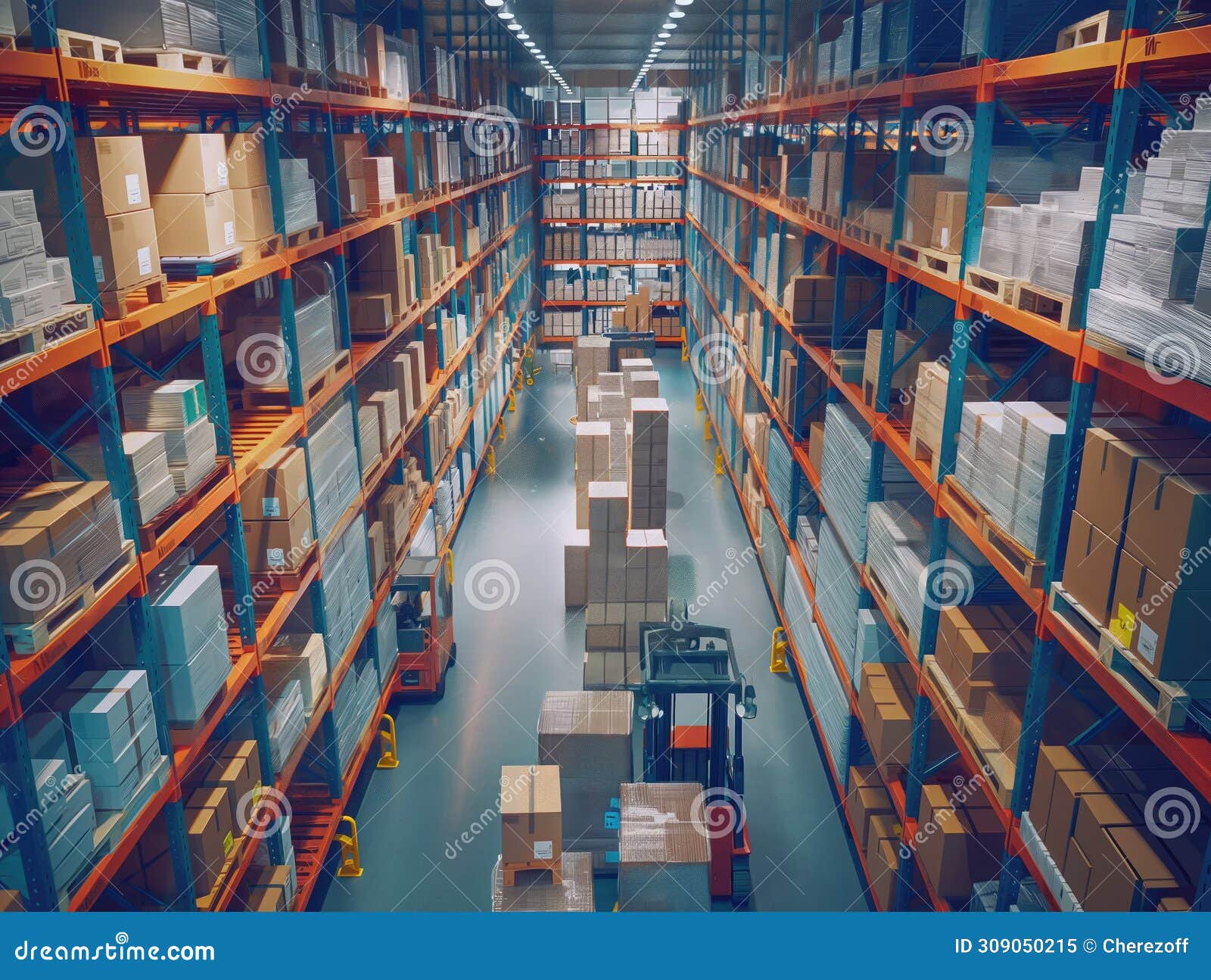Huge warehouse with racks stock image. Image of gigantic - 309050215
