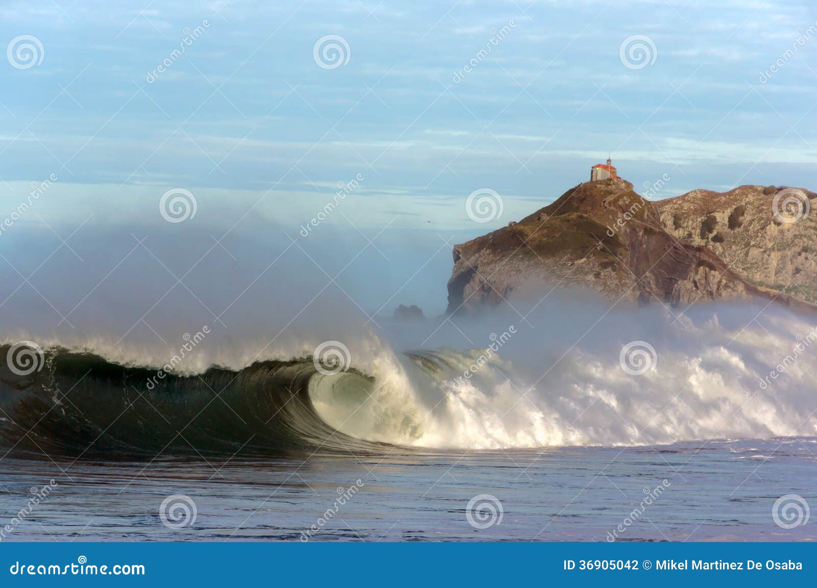 Huge Wave Breaking in Basque Country Stock Photo - Image of breaking ...