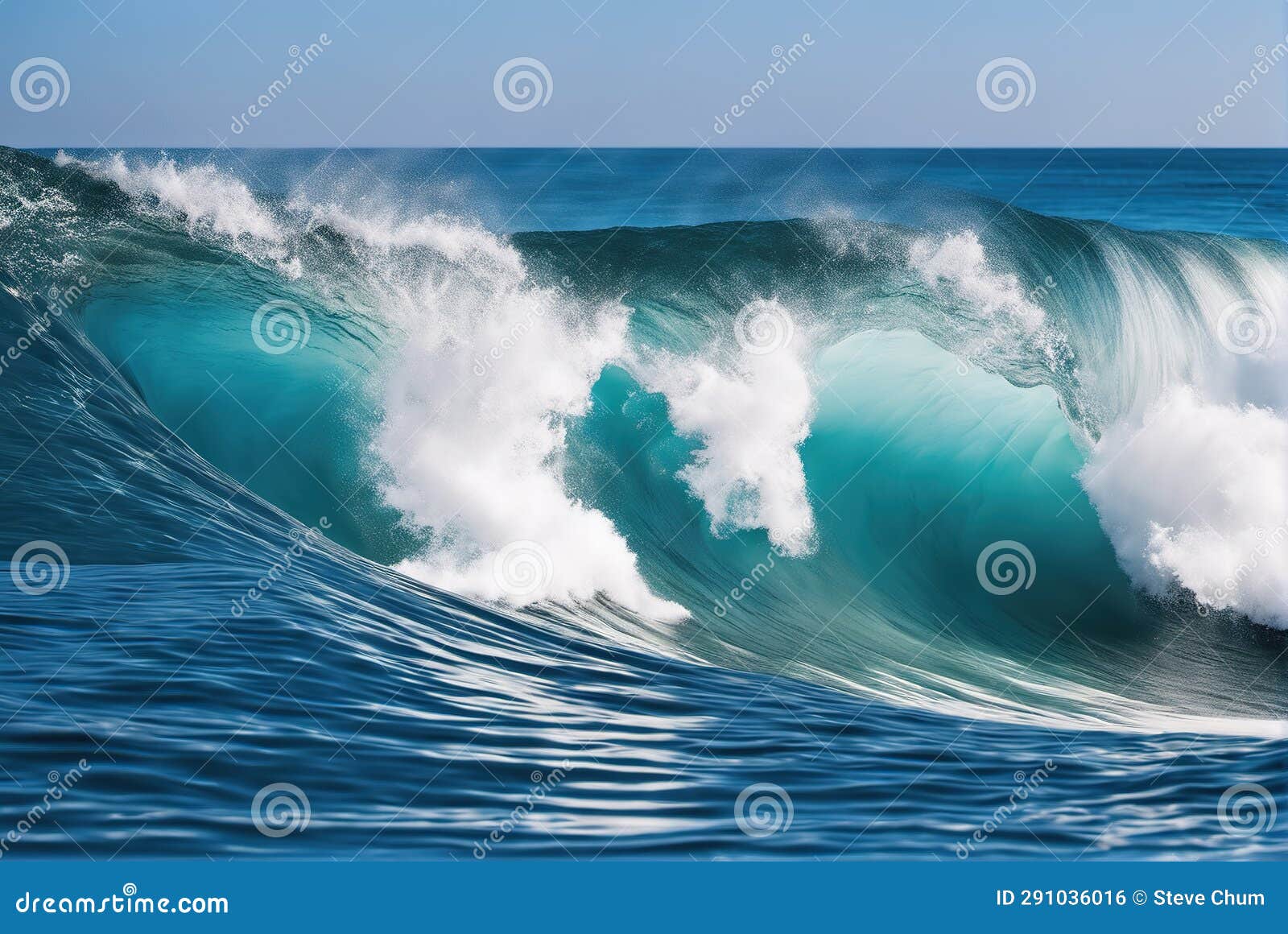 Huge Waves Rolling on Rough Seas Stock Illustration - Illustration of ...