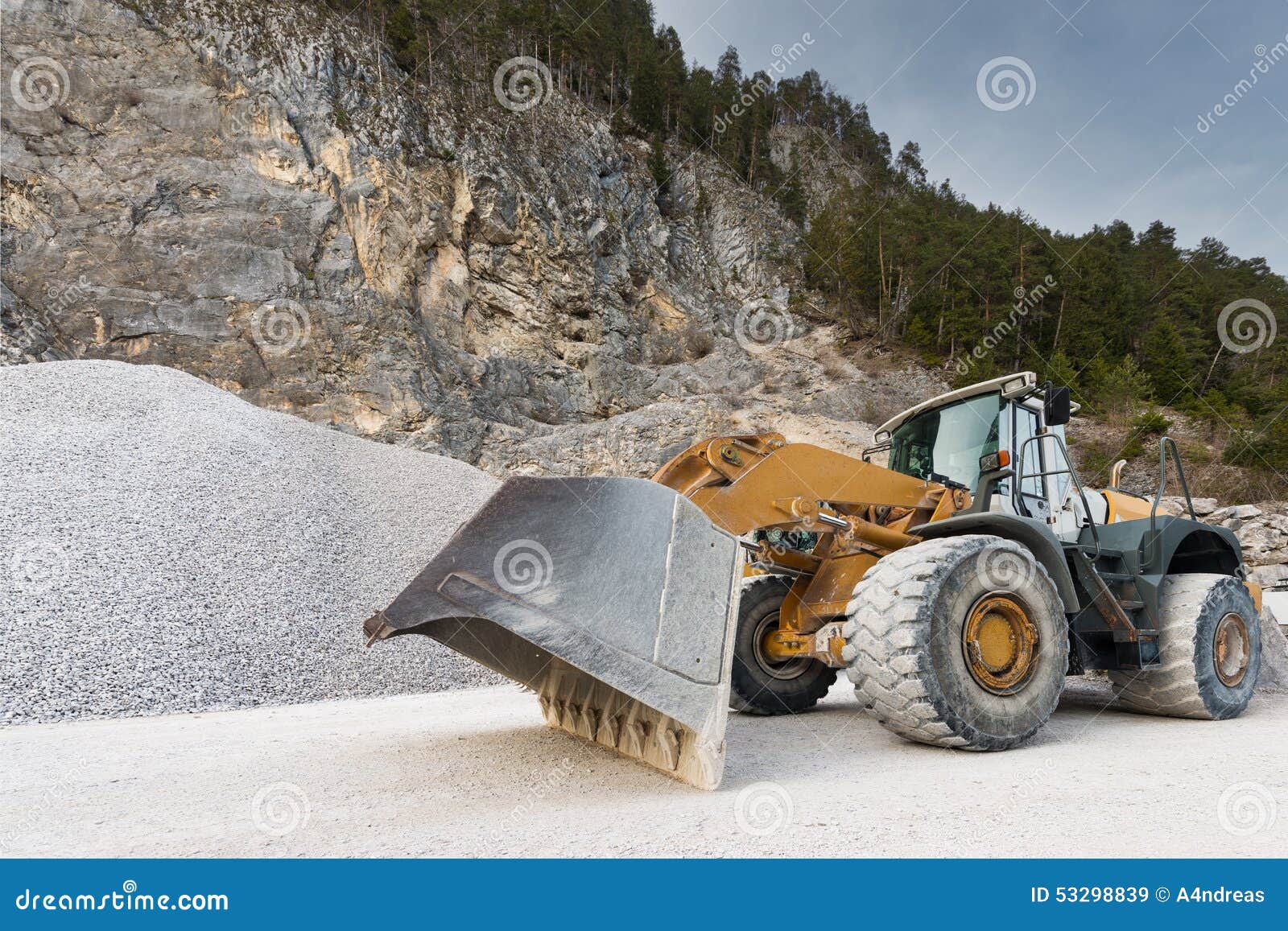 Huge Wheel Mounted Front Loader Stock Image - Image of huge, front ...