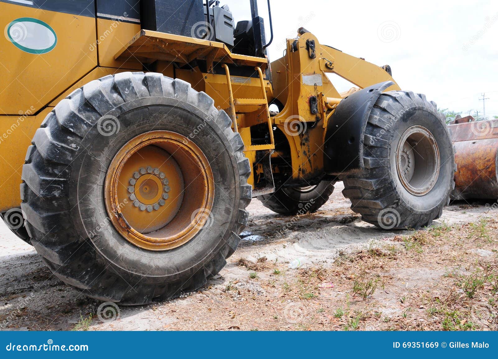 Huge wheels of loader stock image. Image of blade, industry - 69351669