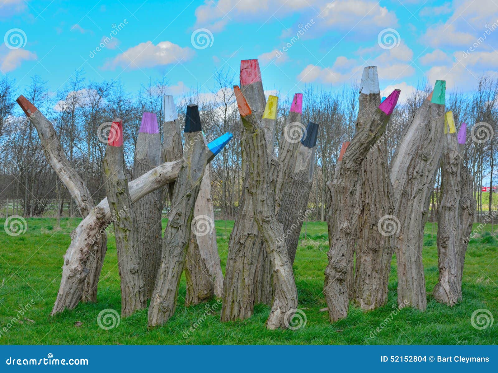 Huge wooden poles stock photo. Image of pencil, colour - 52152804
