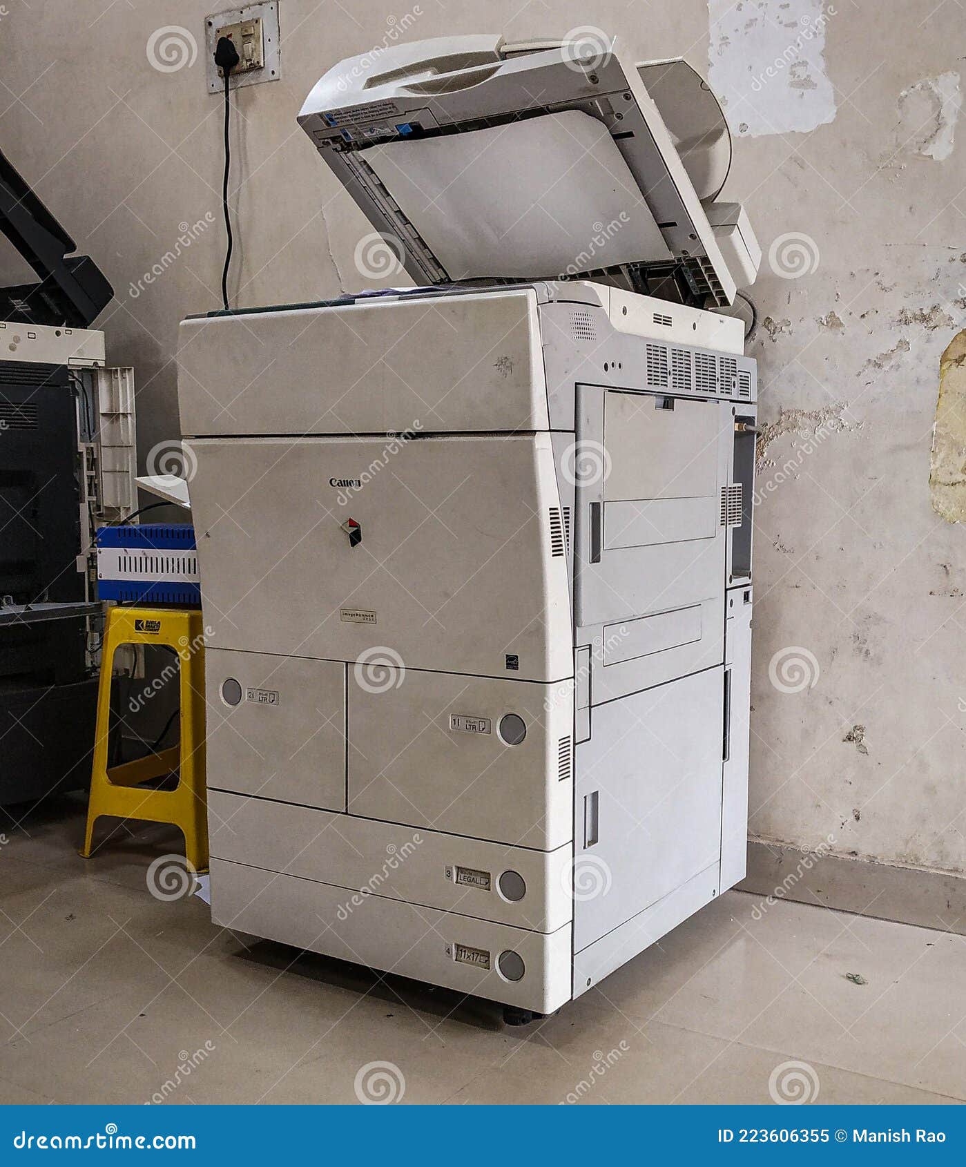 A Huge Xerox Machine of Canon. Stock Image - Image of machine, desk ...